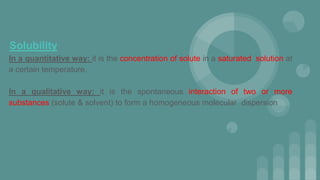 Solubility & Solution | PPTX