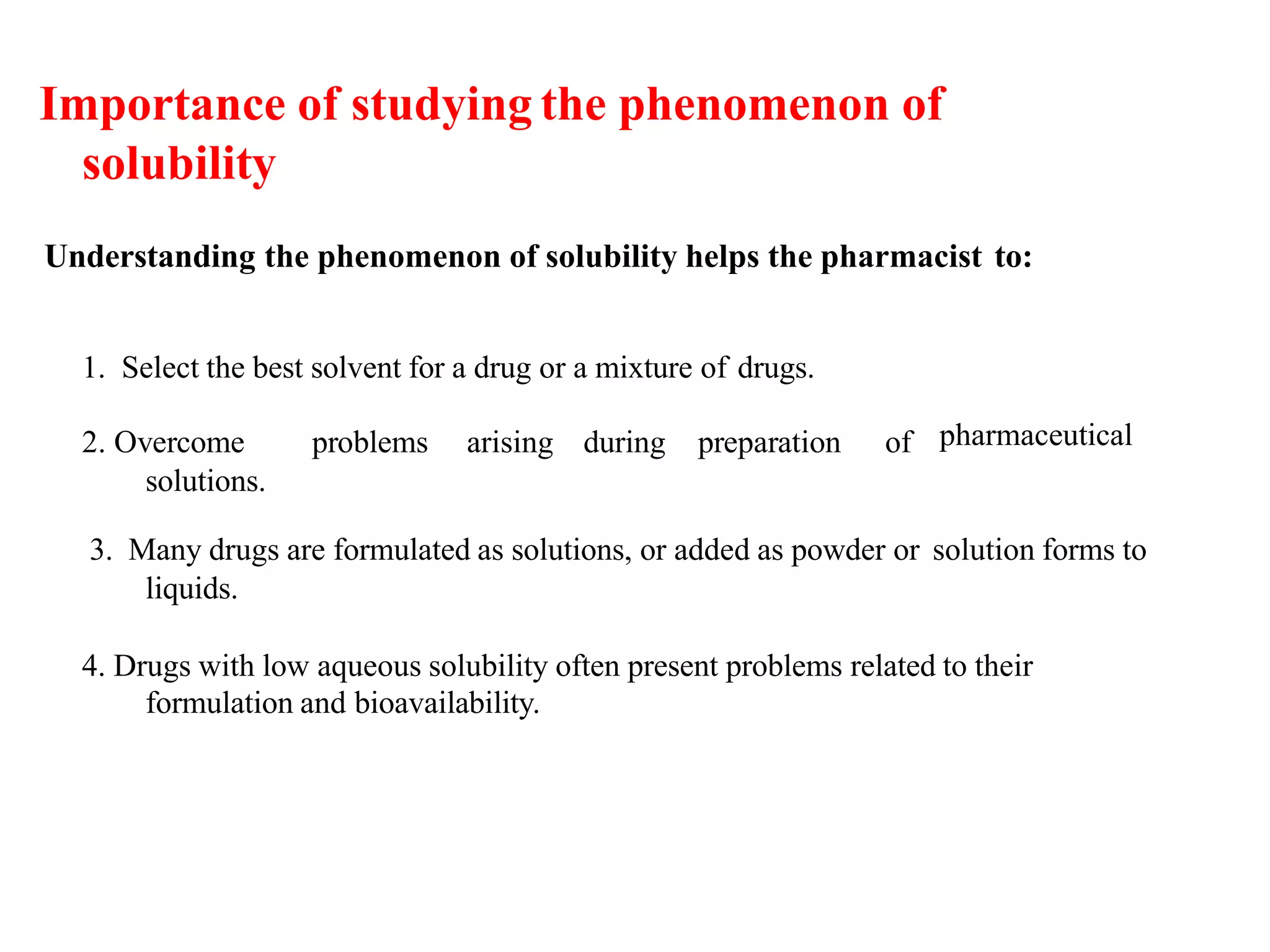 Solubility of drugs | PPT