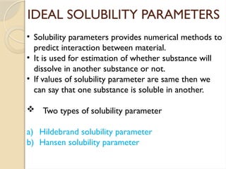 SOLUBILITY OF DRUGS , IDEAL SOLUTION , DISTRIBUTION LAW | PPTX