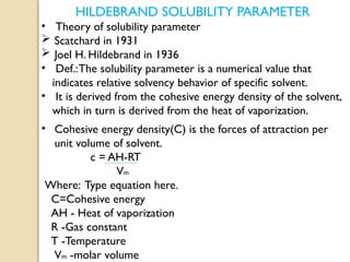 SOLUBILITY OF DRUGS , IDEAL SOLUTION , DISTRIBUTION LAW | PPTX