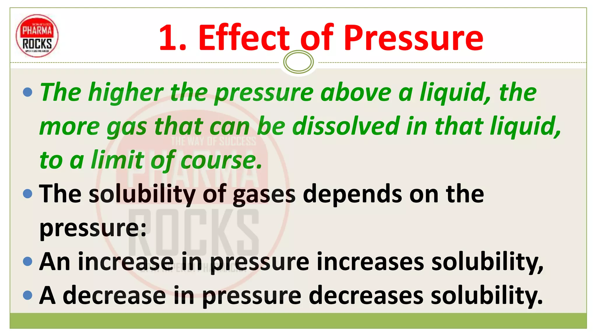 SOLUBILITY OF GAS IN LIQUIDS | PPTX