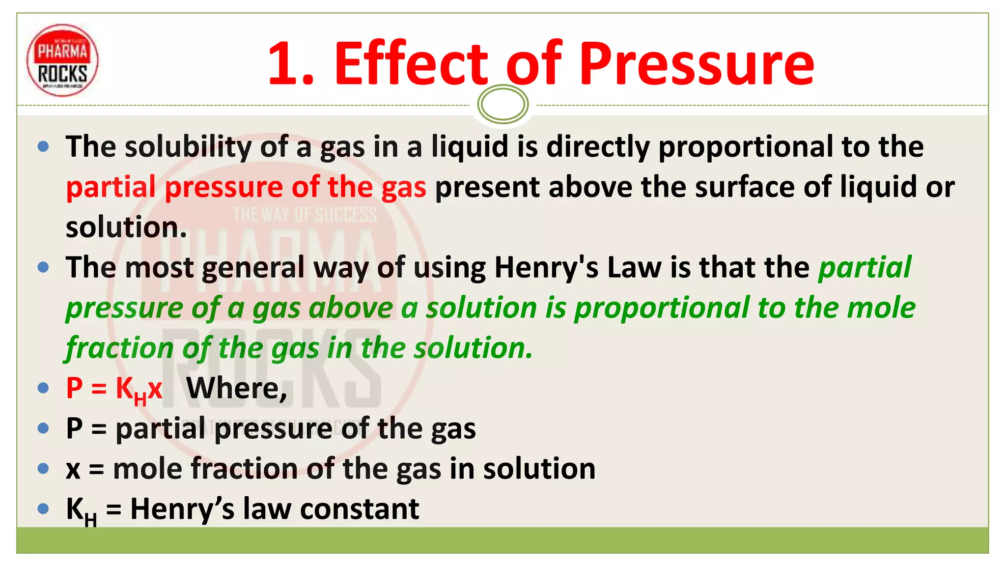 SOLUBILITY OF GAS IN LIQUIDS | PPTX
