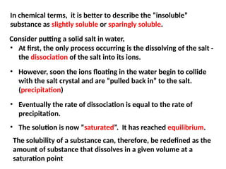 Solubility of ionic compounyuds 2023.pptx | Chemistry | Science