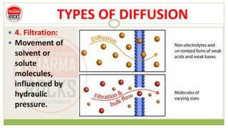 DIFFUSION PRINCIPLES IN BIOLOGICAL SYSTEMS | PPTX
