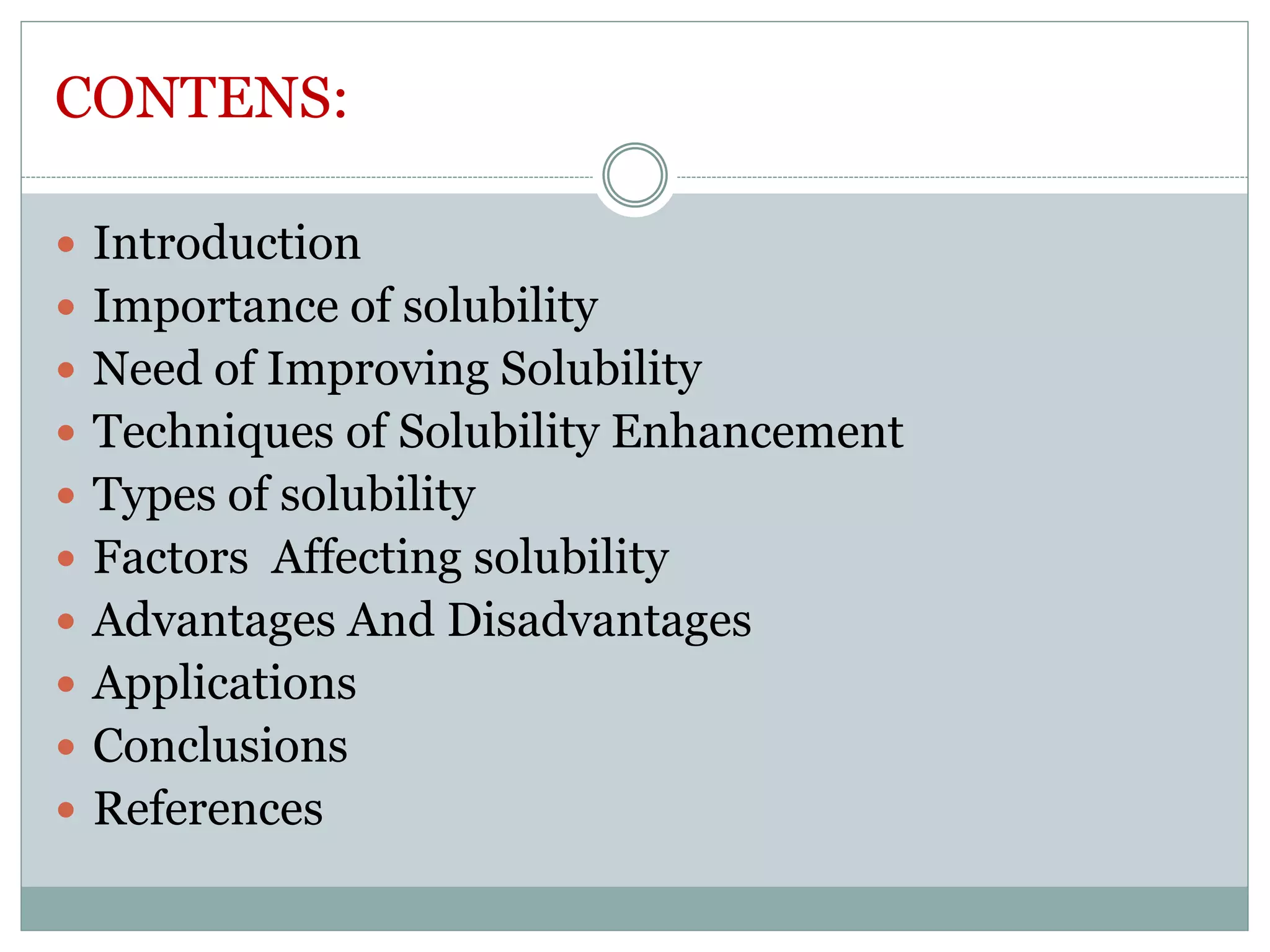 Solubility & Method for determination of solubility | PPTX