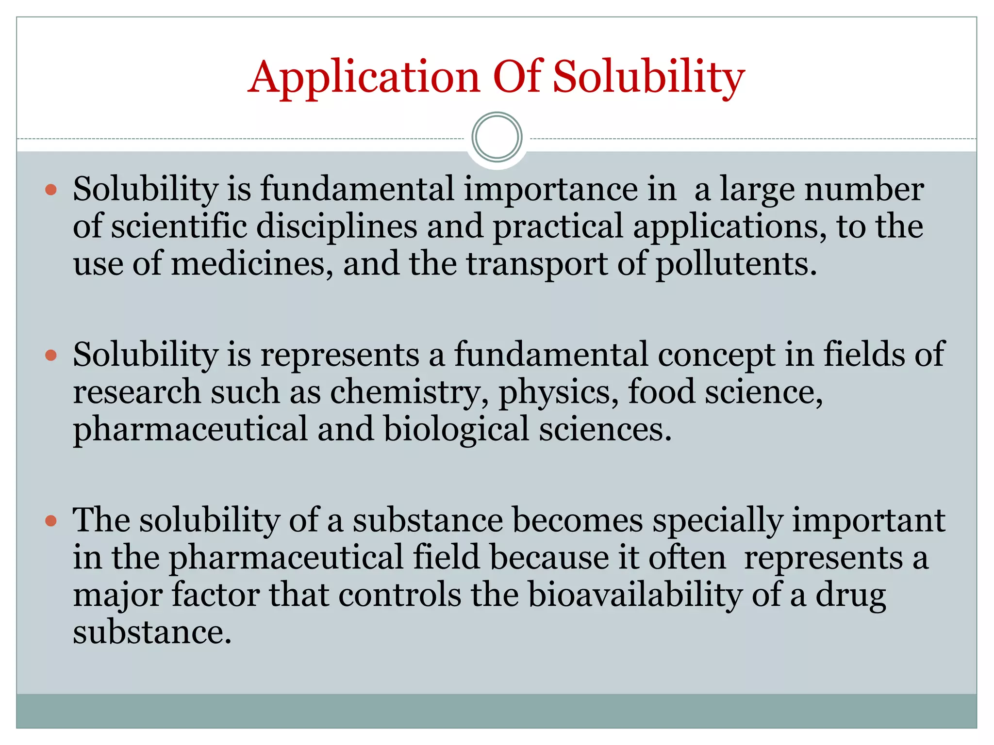 Solubility & Method for determination of solubility | PPTX