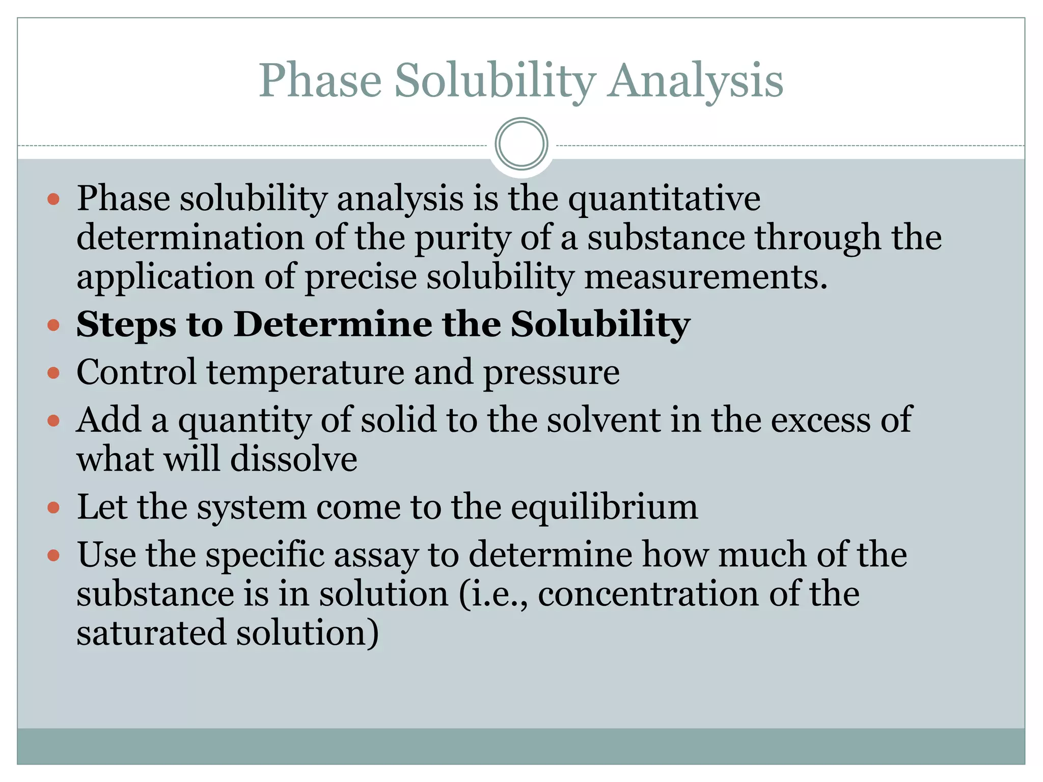Solubility & Method for determination of solubility | PPTX