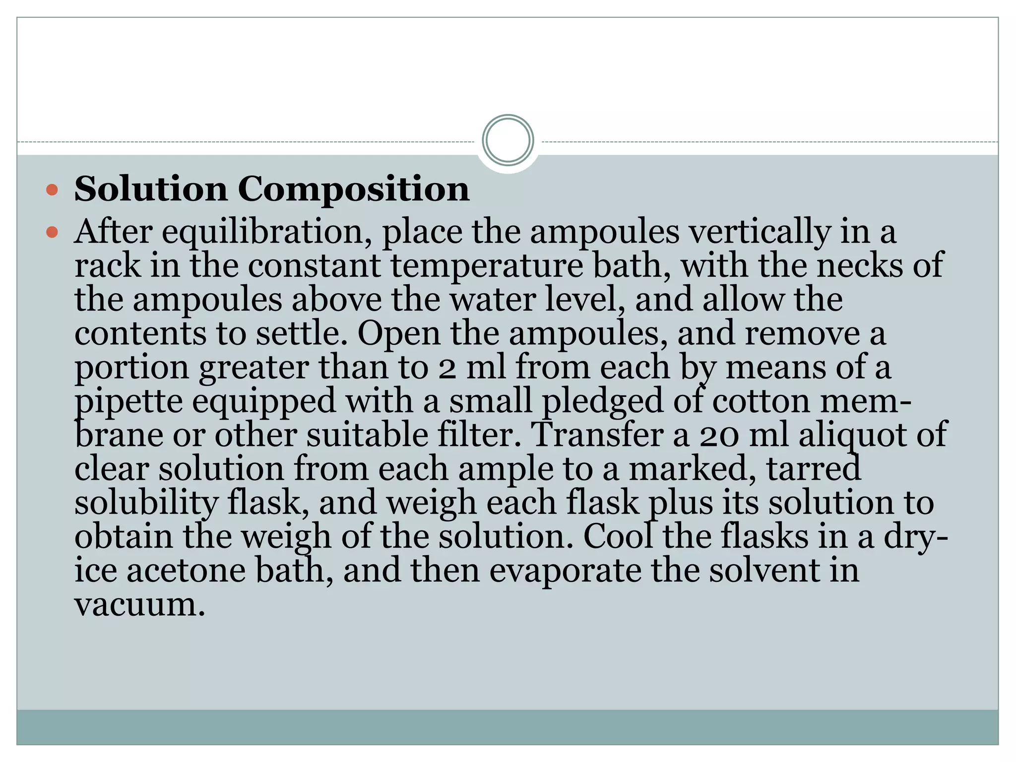 Solubility & Method for determination of solubility | PPTX