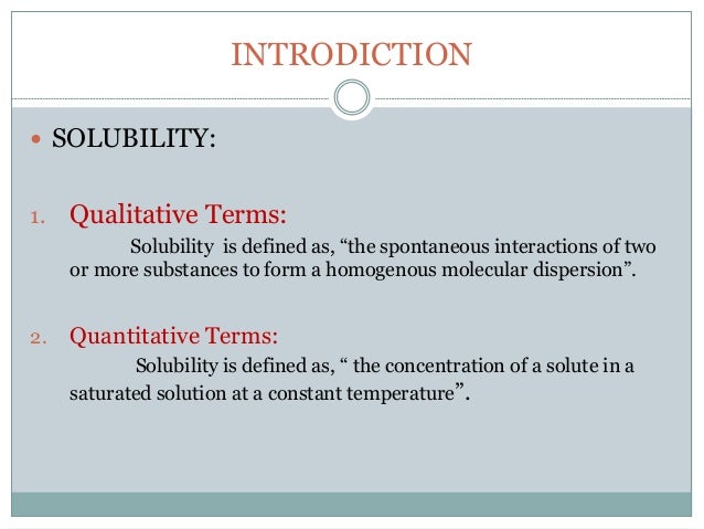 Solubility Meaning