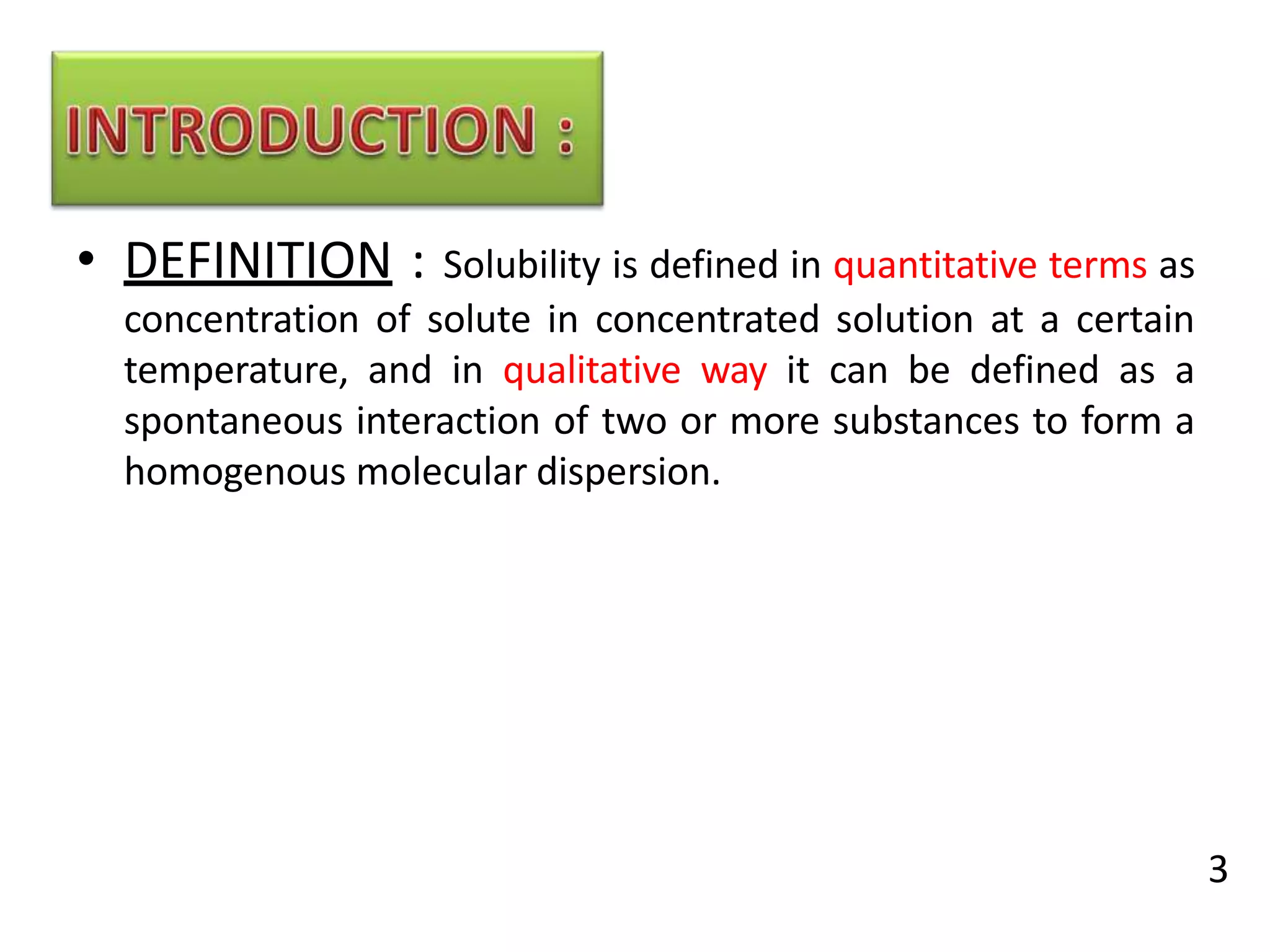 Solubility ppt | PPTX