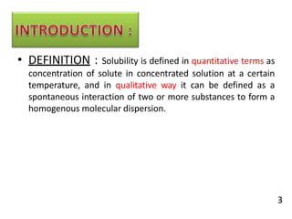 Solubility ppt | PPTX