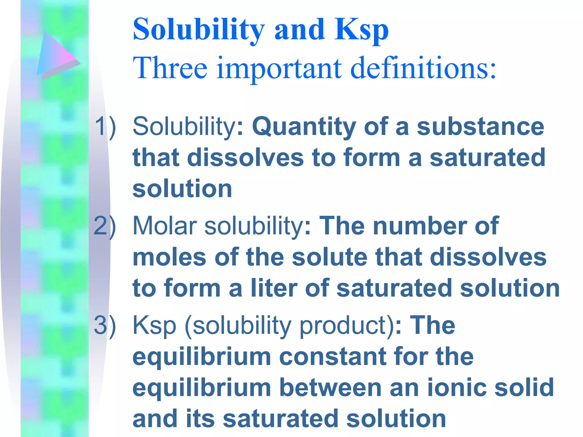 Solubility product and Common Ion Effect | PPTX