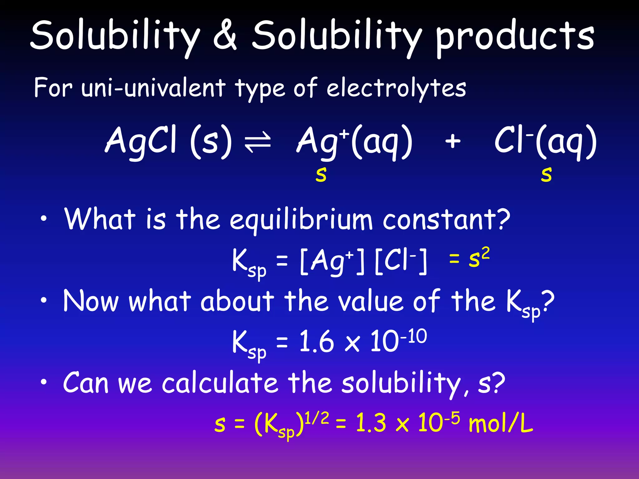 Solubility product and Common Ion Effect | PPTX