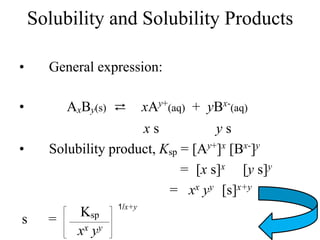 Solubility product and Common Ion Effect | PPTX