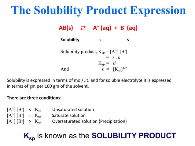 Solubility product and Common Ion Effect | PPTX | Chemistry | Science