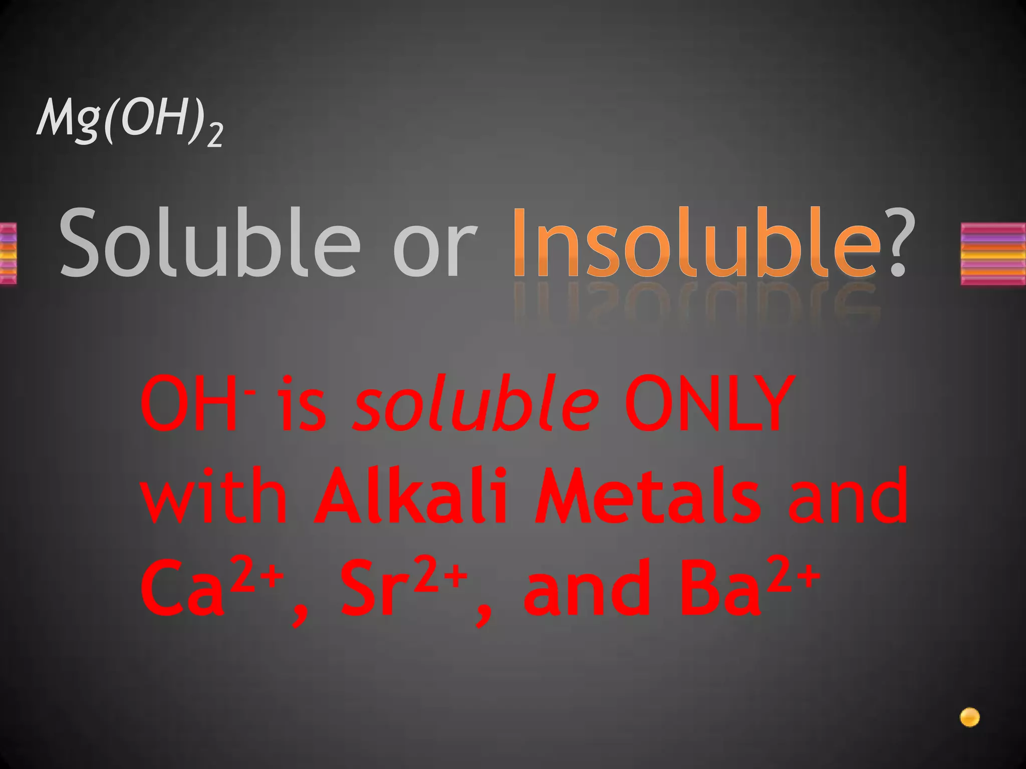 Solubility rules | PPTX