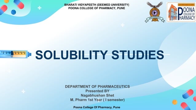 SOLUBILITY STUDIES | PPTX