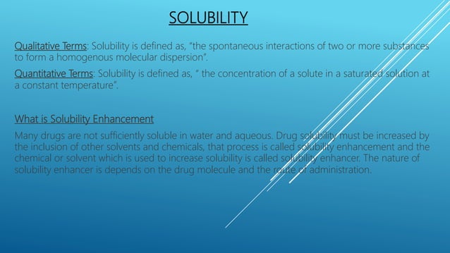 solubility enhancement technique presentation.pptx | Chemistry | Science
