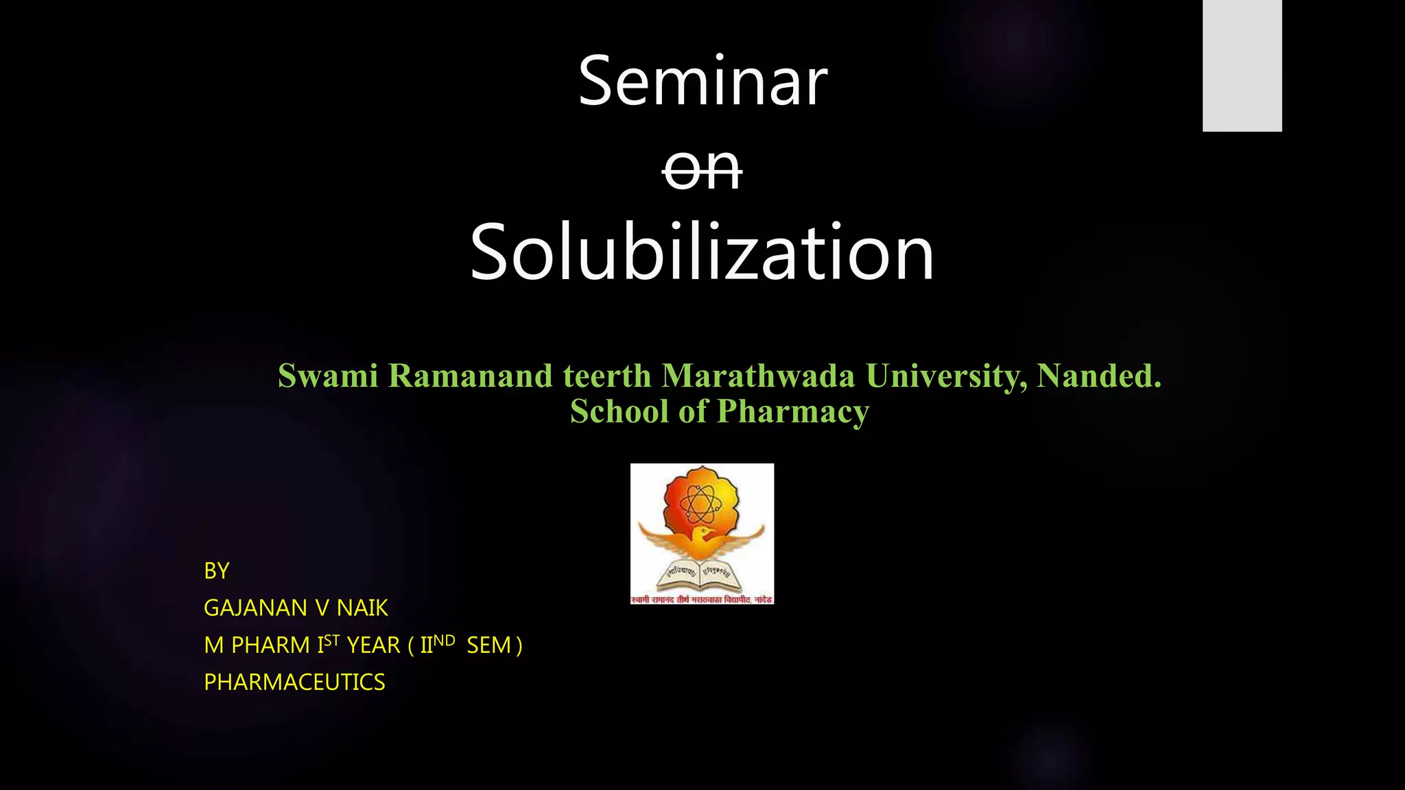 Solubilization | PPTX