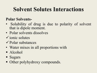 Introduction of solubilty, solubility expression, solute solvent ...