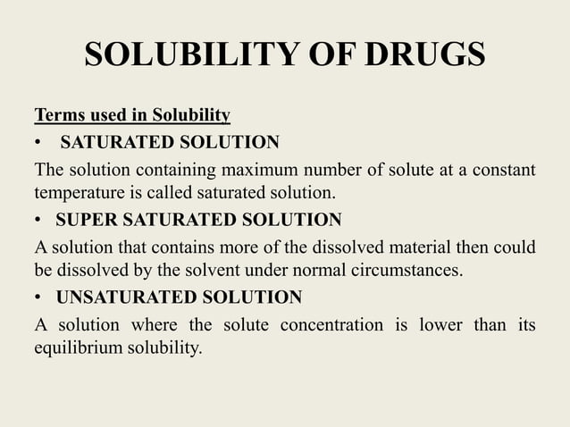 Introduction of solubilty, solubility expression, solute solvent ...