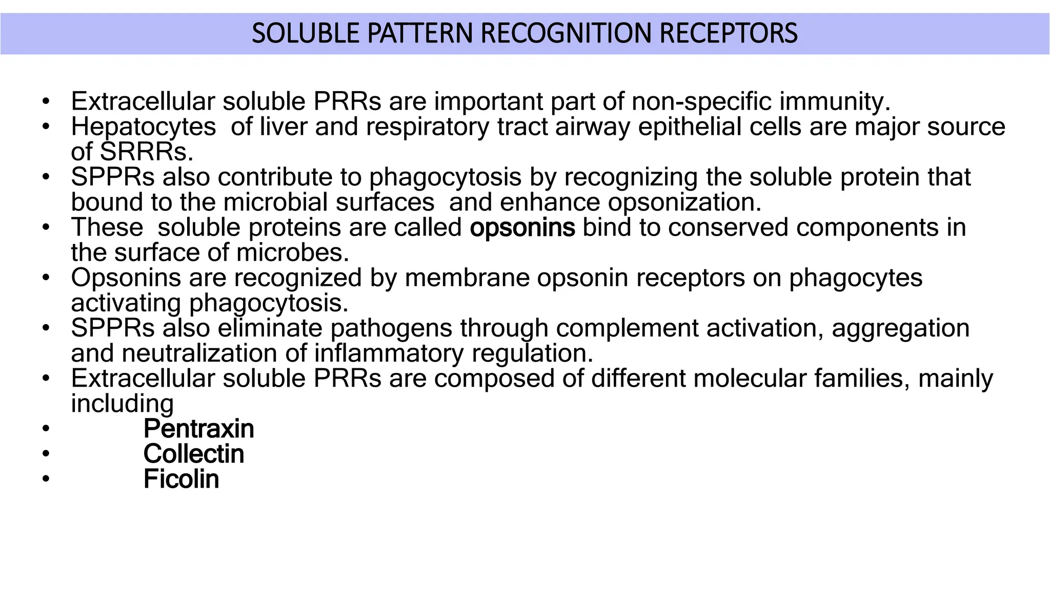 Soluble Pattern Recognition Receptors Pptx Chemistry Science