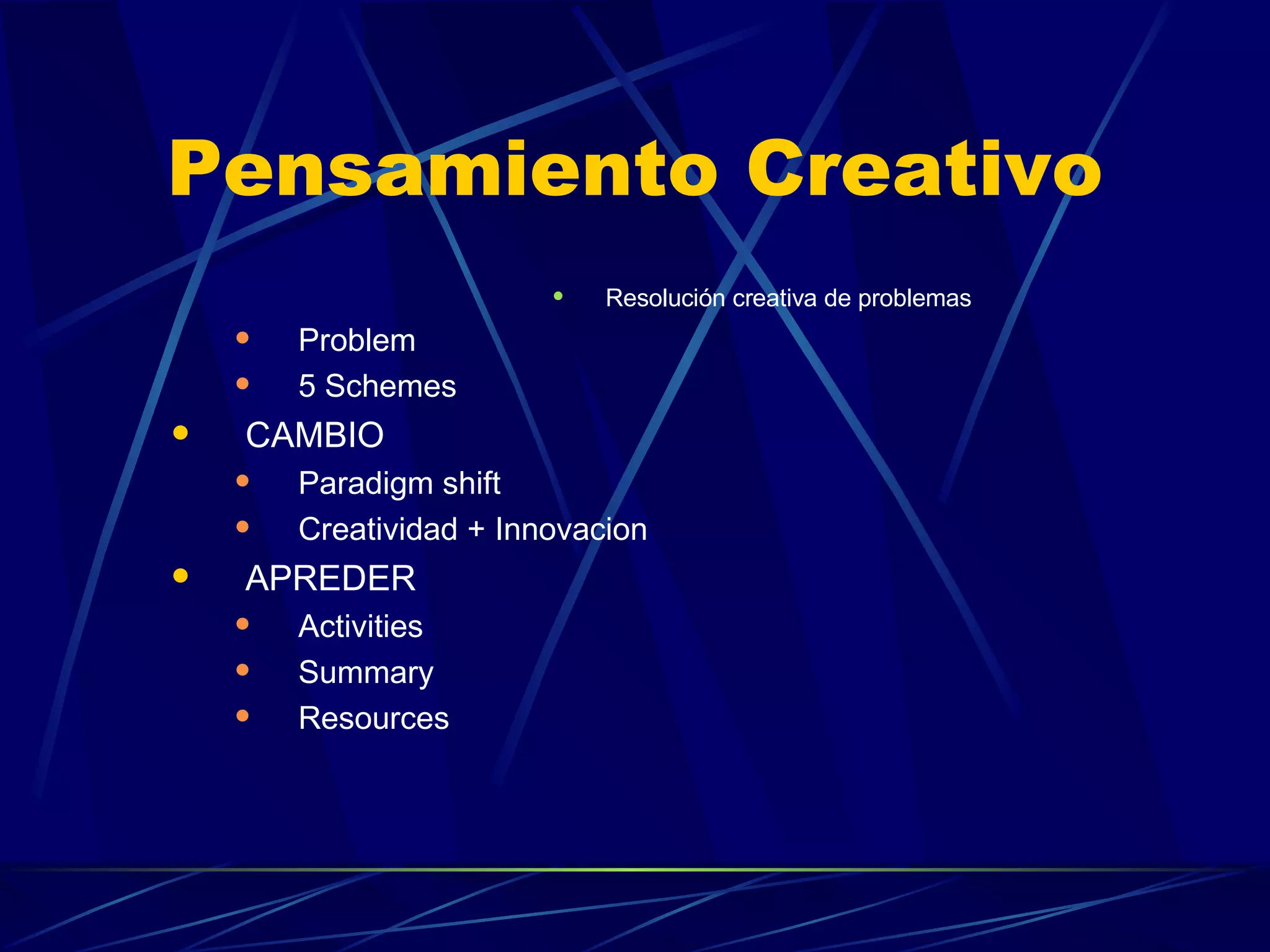 Solución Creativa de Problemas (Ejemplo de Mind Mapper 5) | PPT