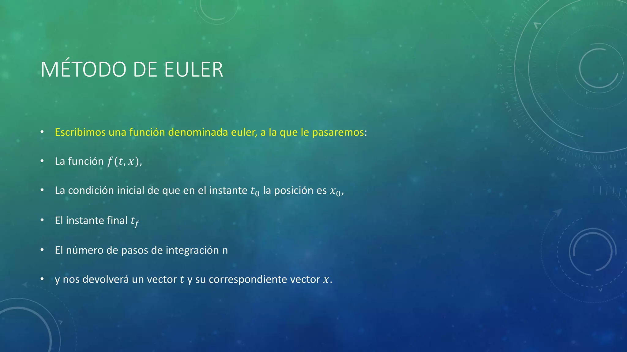 Solución numérica de ecuaciones diferenciales en matlab | PPTX