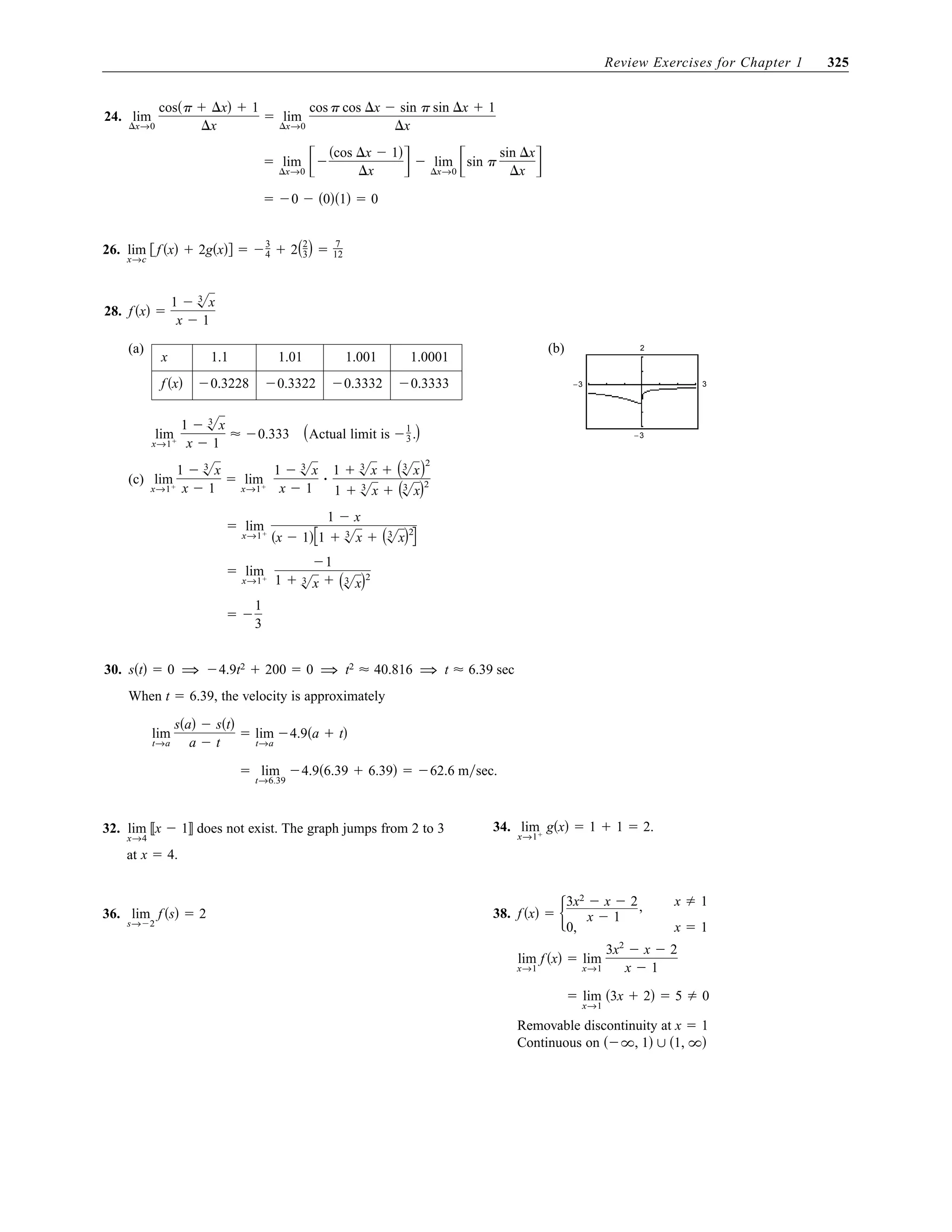 Solucionario Calculo de una Variable de Ron Larson novena edición. | PDF