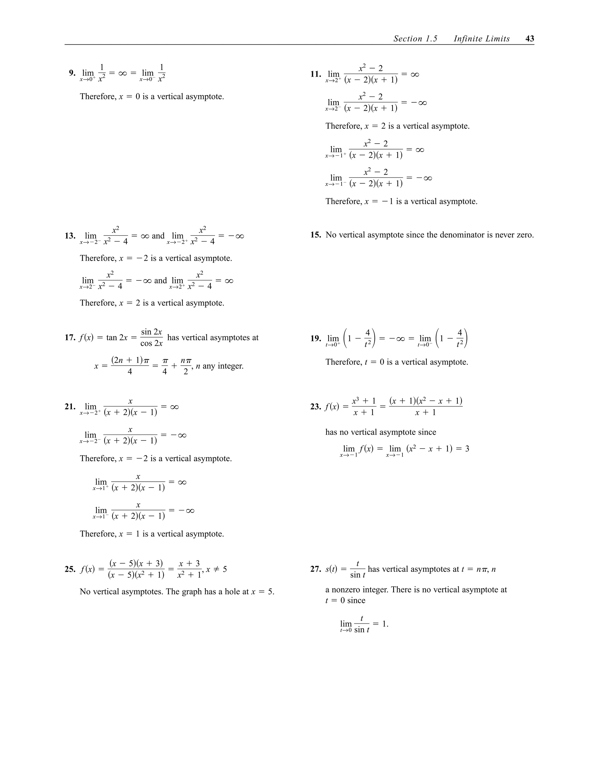 Solucionario Calculo de una Variable de Ron Larson novena edición. | PDF