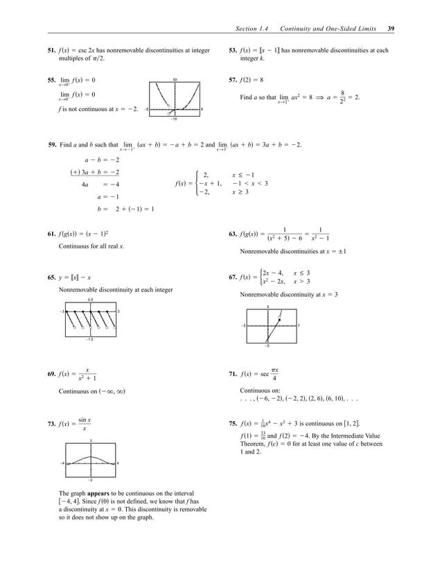 Solucionario Calculo de una Variable de Ron Larson novena edición. | PDF