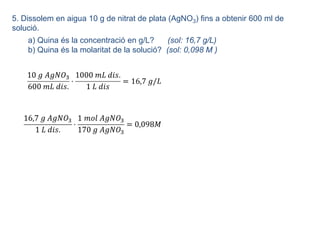 Solucionari molaritat | PPTX