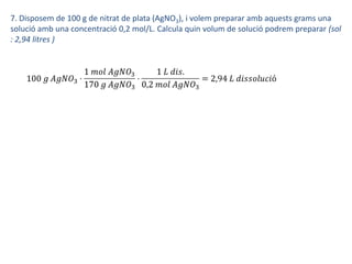 Solucionari molaritat | PPTX