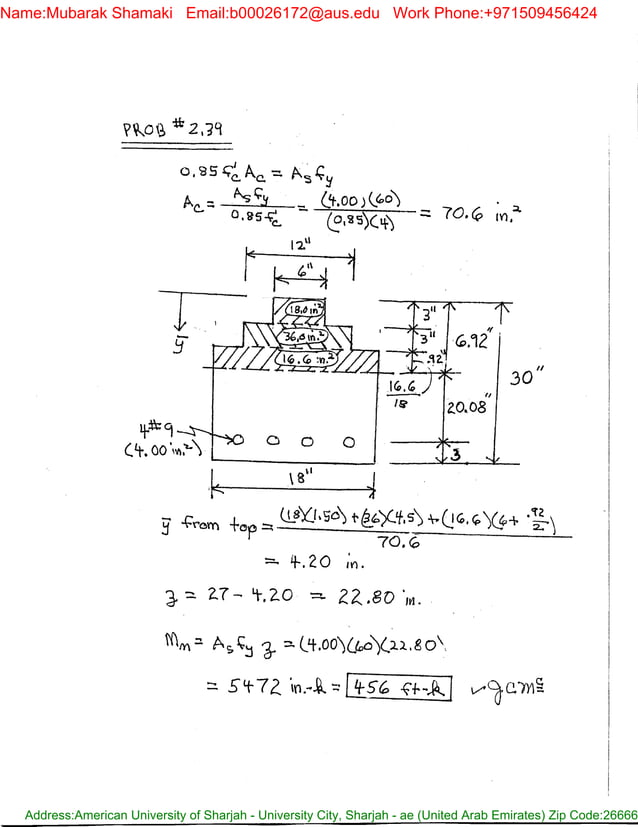 Solucionario design of reinforced concrete, 8th ed by mccormac, brown ...