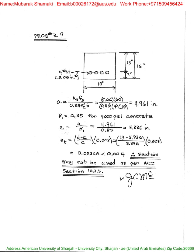 Solucionario design of reinforced concrete, 8th ed by mccormac, brown ...