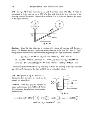Solucionario de fluidos_white | PDF