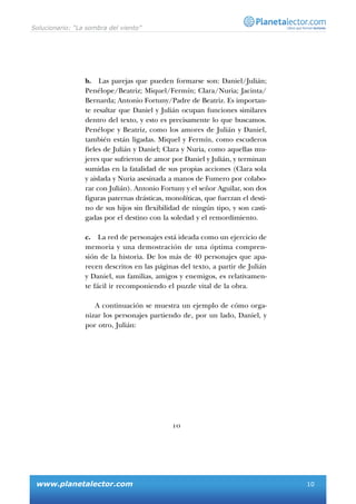 Solucionario La Sombra Del Viento | PDF