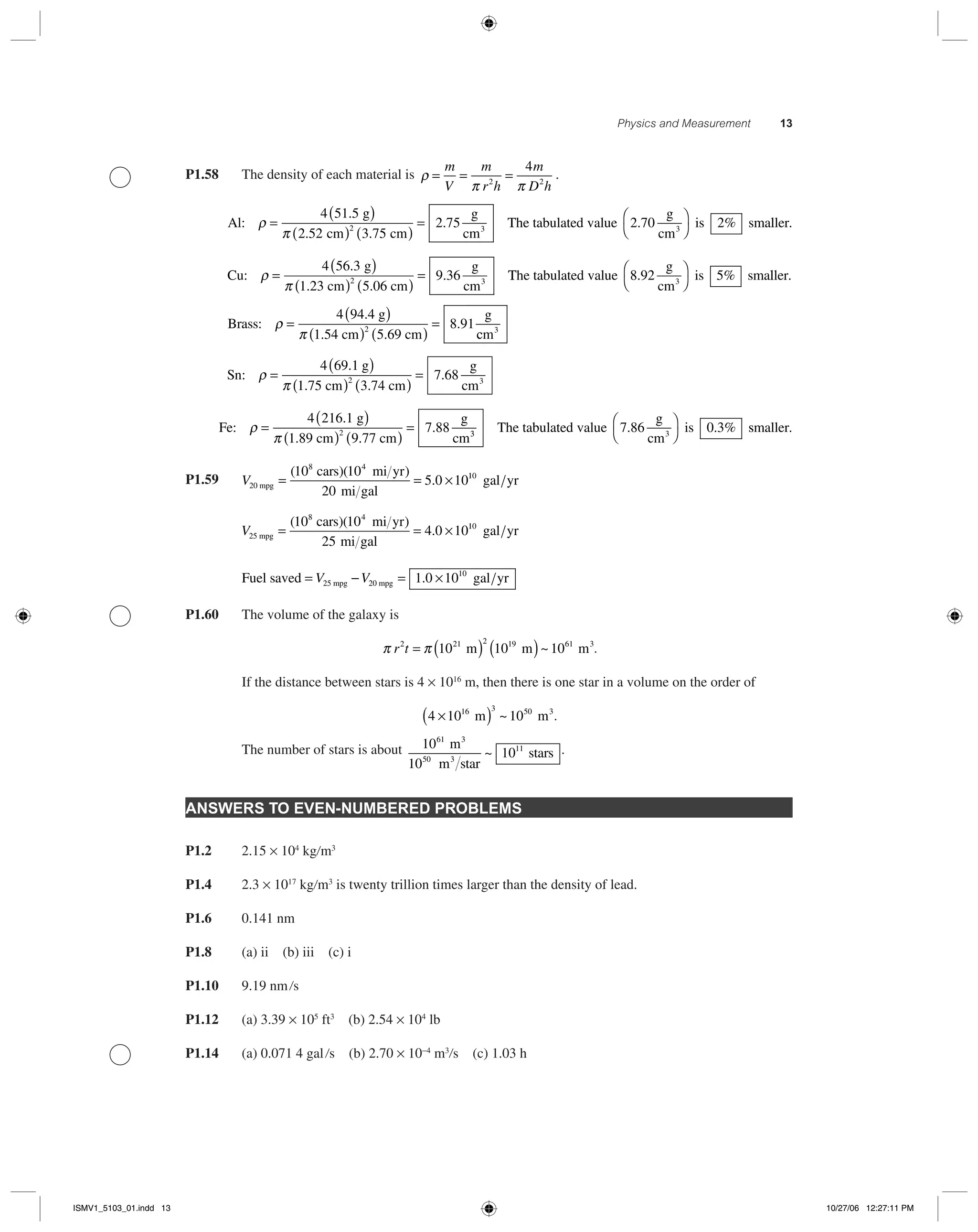 Solucionario serway cap 1 | PDF