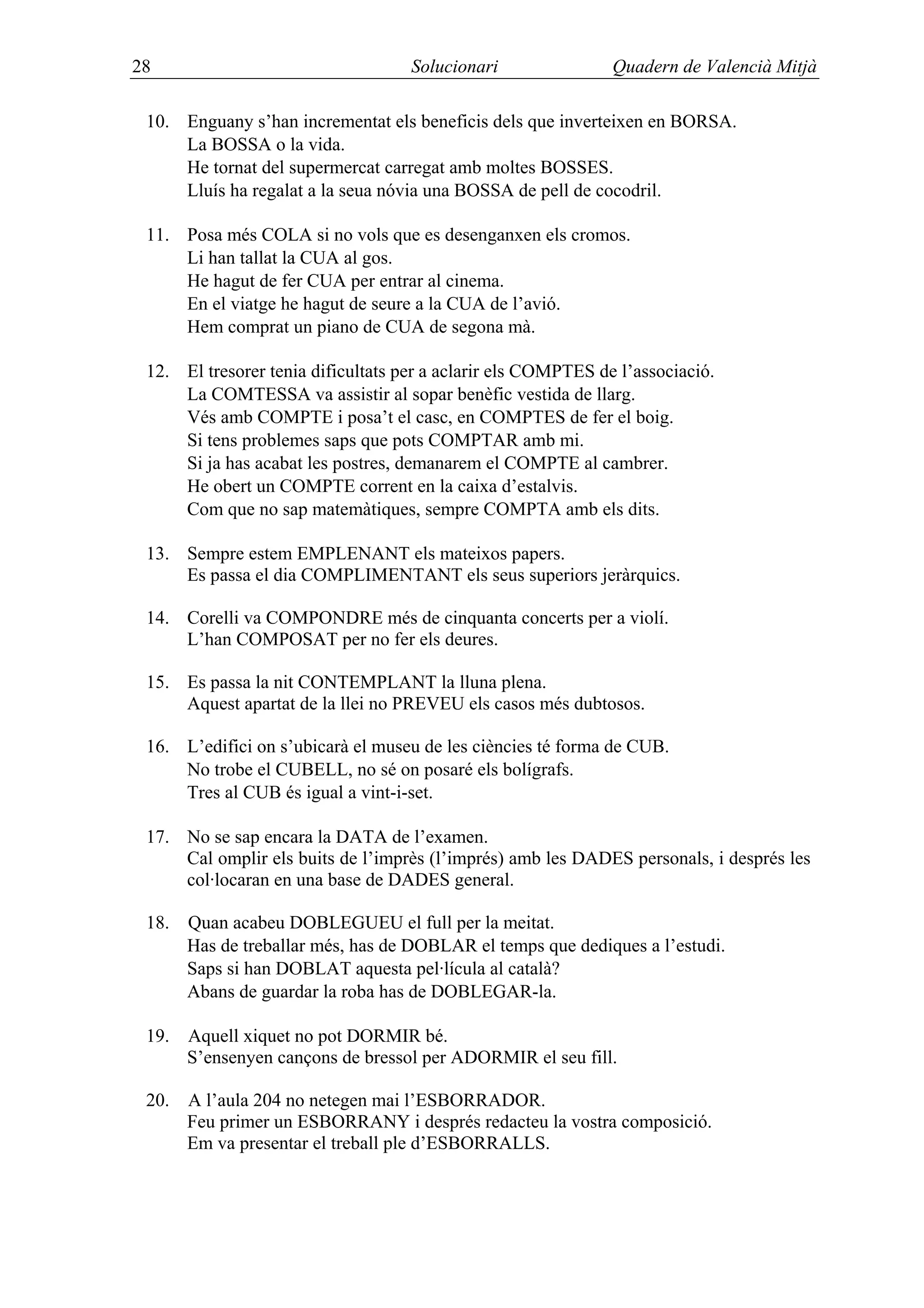 Solucionari quadern valencià mitjà | PDF