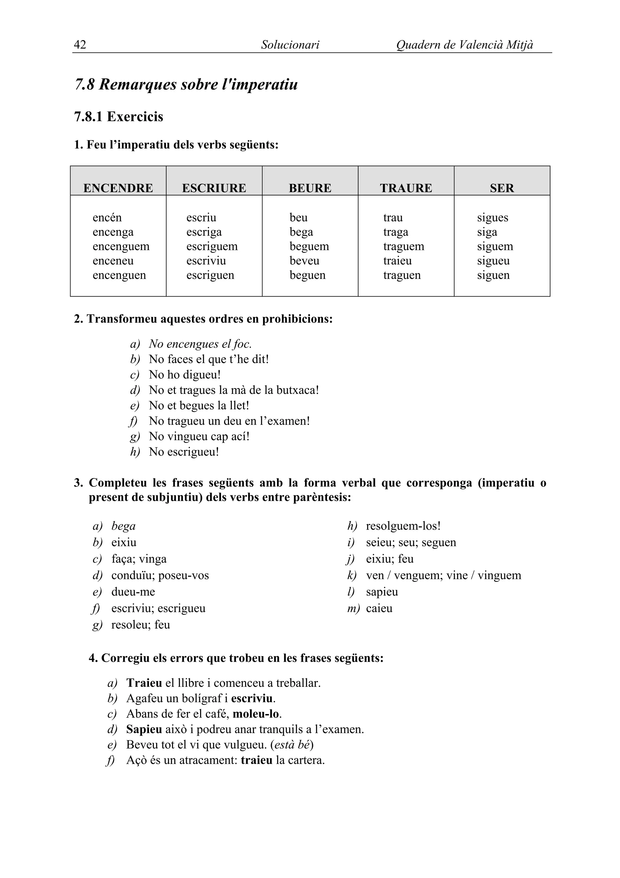 Solucionari quadern valencià mitjà | PDF