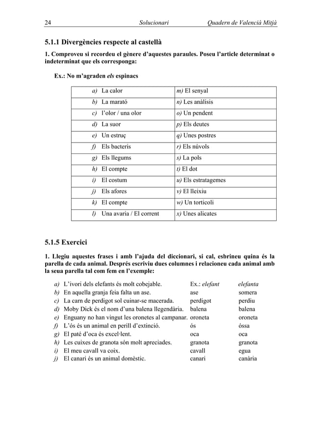 Solucionari quadern valencià mitjà | PDF