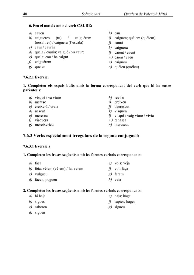 Solucionari quadern valencià mitjà | PDF