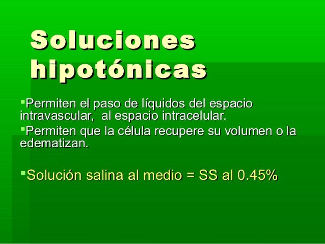 Soluciones Hipertonicas