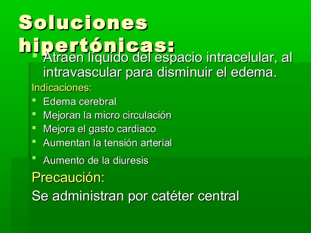 Soluciones Hipertonicas