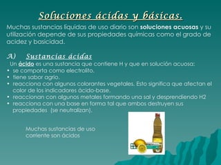Soluciones ácidas y básicas tics | PPT