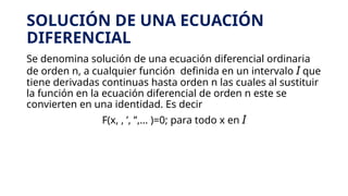 SOLUCIONES DE UNA ECUACIÓN DIFERENCIAL.pptx