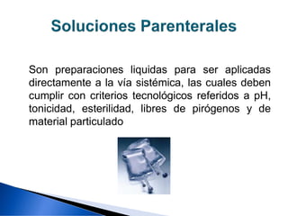 Soluciones parenterales FQTF I | PDF