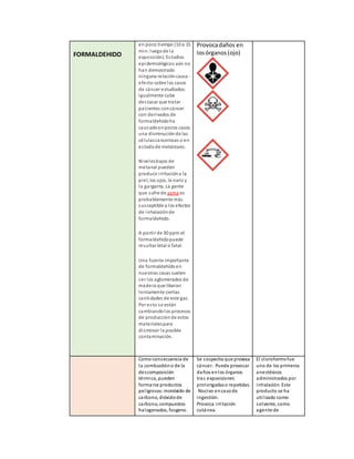Solucion quimica aplicada y riesgo laboral ana | DOCX