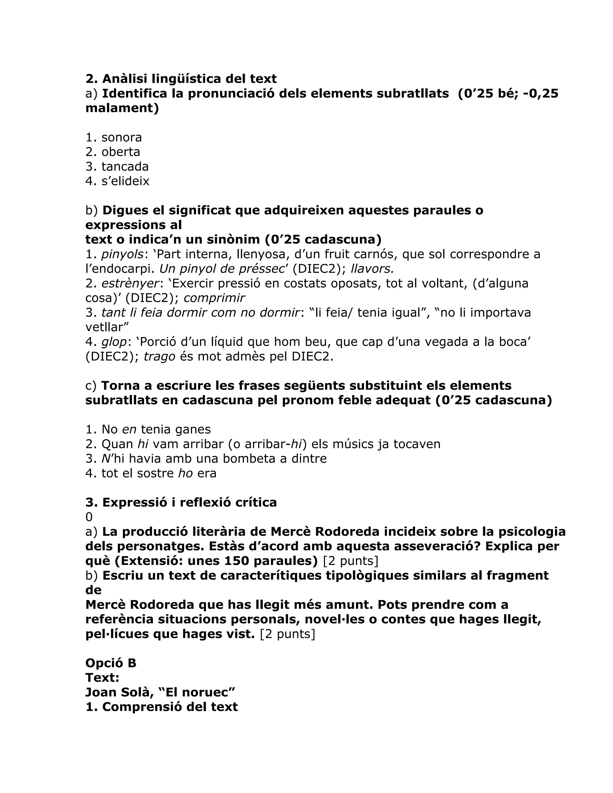 Solucionari selectivitat 2010 | PDF