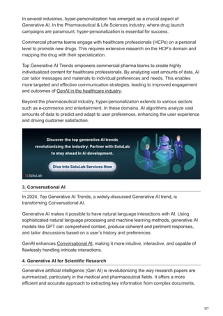 Top 10 Generative AI Trends In 2024 | SoluLab | PDF
